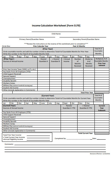 FREE 31+ Calculation Forms in PDF | MS Word