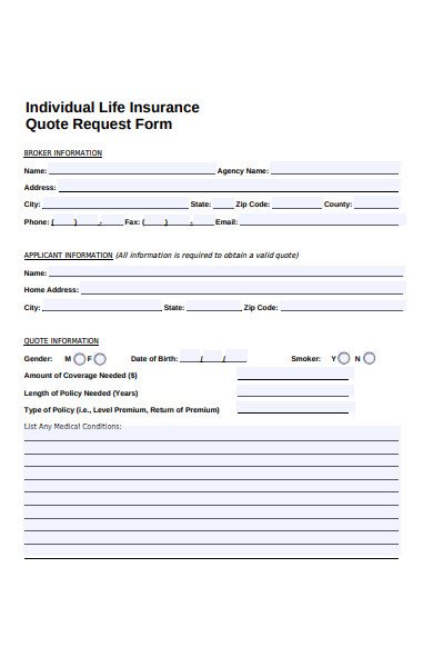 FREE 52+ Quote Forms in PDF | MS Word | Excel
