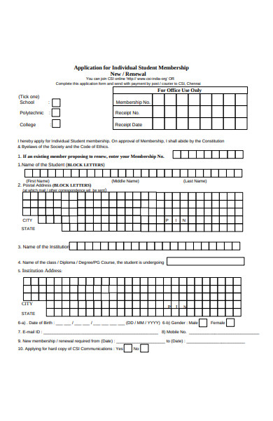FREE 56+ Membership Form Samples, PDF, Word, Google Docs, Excel