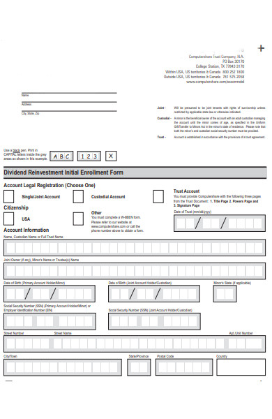 FREE 56+ Enrolment Form Samples, PDF, MS Word, Google Docs, Excel