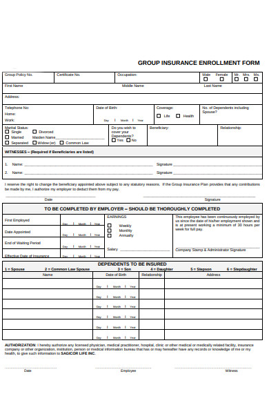 FREE 56+ Enrolment Form Samples, PDF, MS Word, Google Docs, Excel