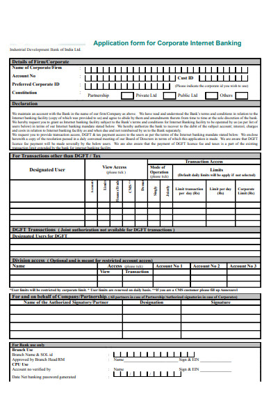 FREE 34+ Banking Form Samples, PDF, MS Word, Google Docs