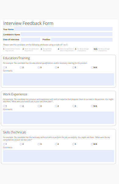 FREE 51+ Feedback Form Samples in PDF | MS Word | Excel