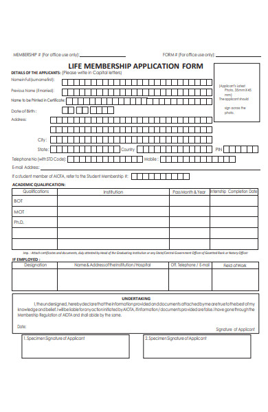 FREE 56+ Membership Form Samples, PDF, Word, Google Docs, Excel