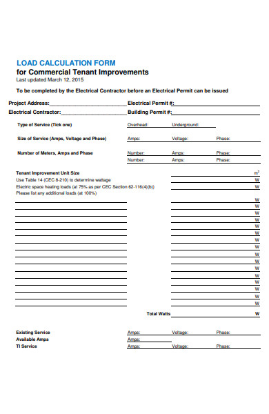 FREE 31+ Calculation Forms in PDF | MS Word