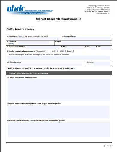 FREE 6+ Market Research Forms in PDF | MS Word