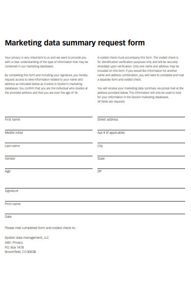 FREE 51+ Marketing Forms in PDF | MS Word | Excel