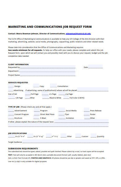 FREE 51+ Marketing Forms in PDF | MS Word | Excel