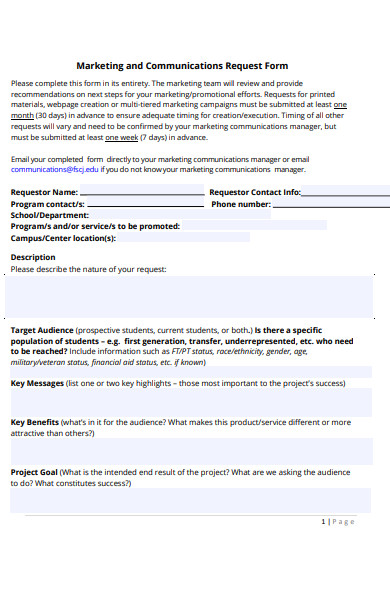 FREE 51+ Marketing Forms in PDF | MS Word | Excel