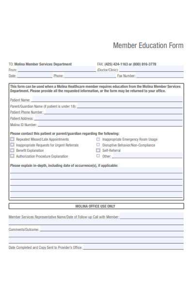 FREE 56+ Education Form Samples, PDF, MS Word, Google Docs, Excel