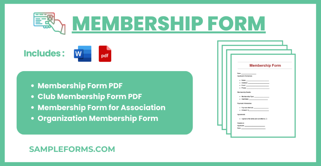 FREE 56+ Membership Form Samples, PDF, Word, Google Docs, Excel
