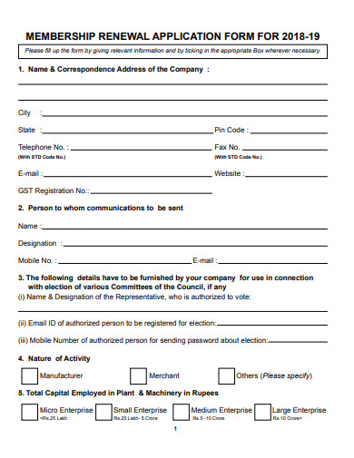 FREE 52+ Sample Membership Forms in PDF | MS Word | Excel