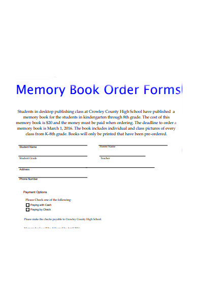 FREE 31+ Book Order Forms in PDF | MS Word | Excel