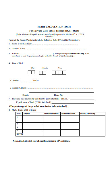 FREE 31+ Calculation Forms in PDF | MS Word
