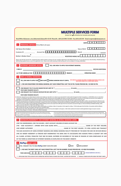 FREE 53+ Services Forms in PDF | MS Word | Excel