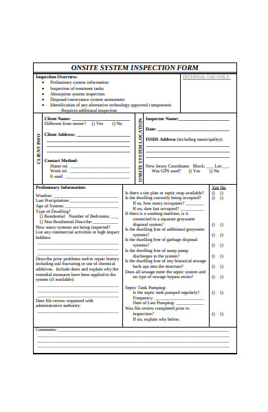 FREE 56+ Inspection Form Samples, PDF, MS Word, Google Docs, Excel
