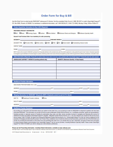 FREE 52+ Order Forms in PDF | MS Word | Excel