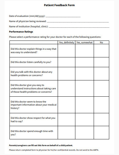 FREE 51+ Feedback Form Samples in PDF | MS Word | Excel
