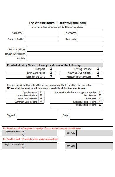 FREE 51+ Signup Forms in PDF | MS Word | XLS