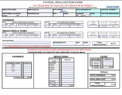 FREE 4+ Payroll Reallocation Forms in PDF | Excel
