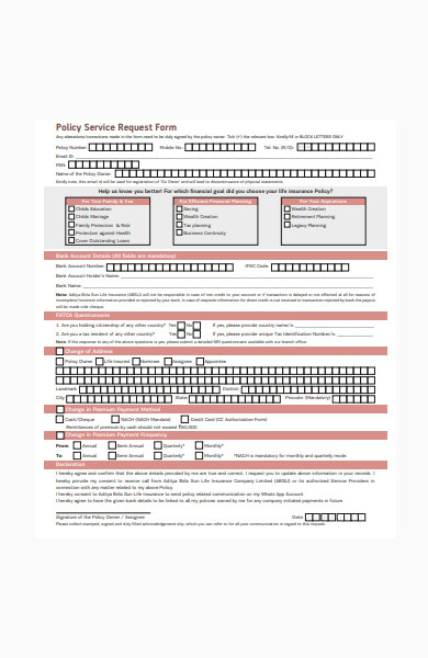 FREE 53+ Services Forms in PDF | MS Word | Excel