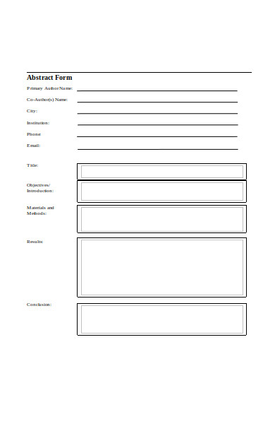 FREE 52+ Abstract Forms in PDF | MS Word | Excel