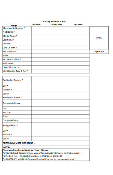 FREE 56+ Membership Form Samples, PDF, Word, Google Docs, Excel