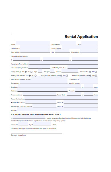 FREE 32+ Rental Application Forms in PDF | MS Word | XLS