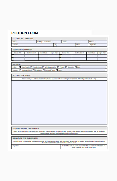 FREE 51+ Petition Forms in PDF | MS Word