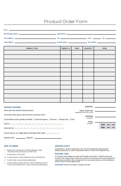FREE 44+ E Commerce Forms in PDF | MS Word