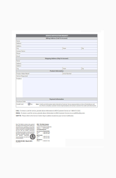FREE 53+ Services Forms in PDF | MS Word | Excel