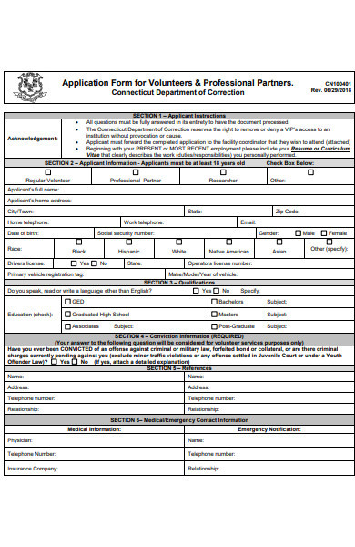FREE 51+ Volunteer Forms in PDF | MS Word | Excel