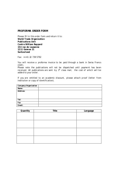 FREE 56+ Order Form Samples, PDF, MS Word, Google Docs, Excel