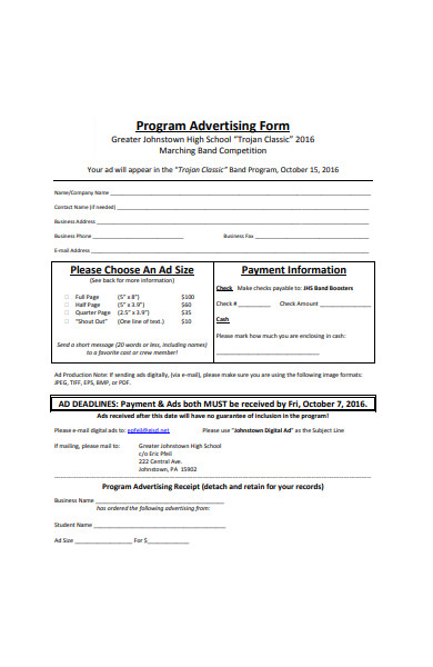 FREE 35+ Advertising Forms in PDF | MS Word | XLS