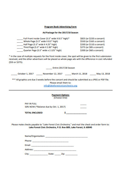 FREE 35+ Advertising Forms in PDF | MS Word | XLS