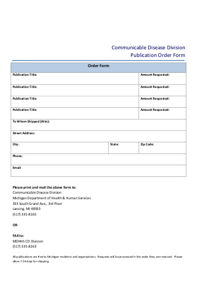 FREE 56+ Order Form Samples, PDF, MS Word, Google Docs, Excel