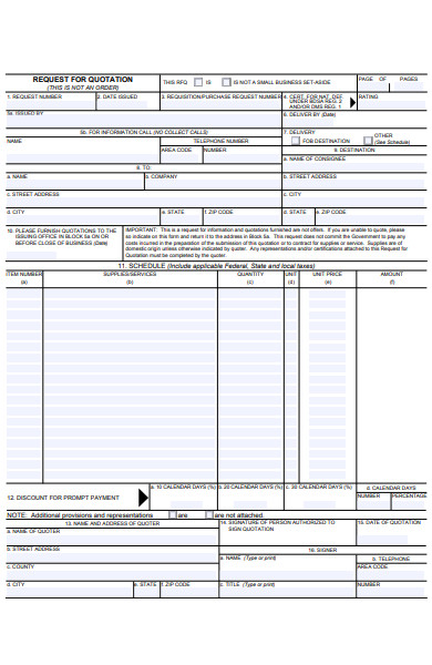 FREE 52+ Quote Forms in PDF | MS Word | Excel