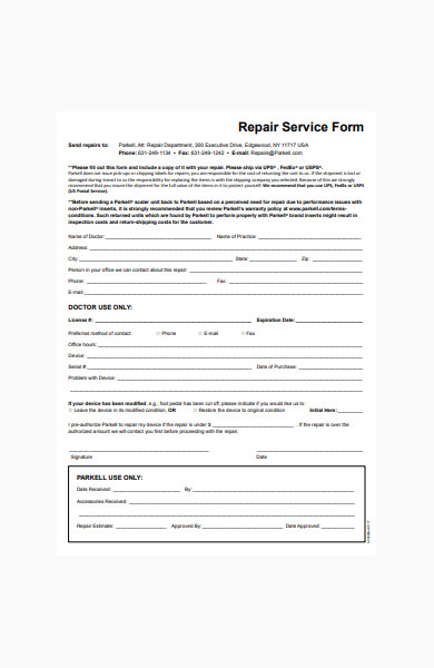 FREE 53+ Services Forms in PDF | MS Word | Excel