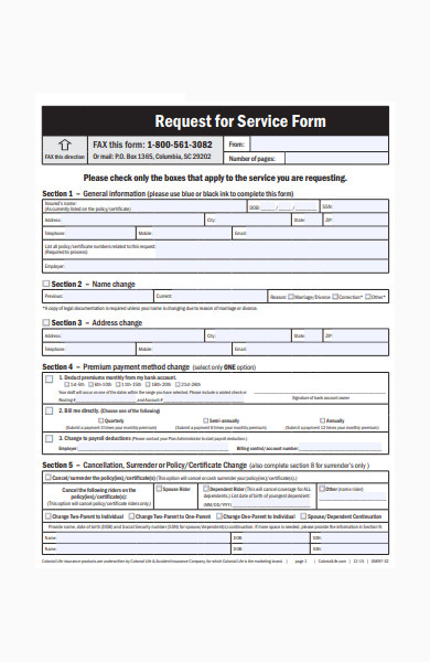 FREE 53+ Services Forms in PDF | MS Word | Excel