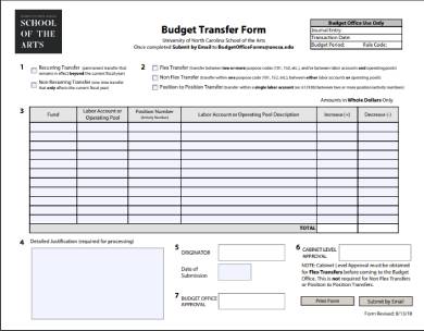 FREE 8+ Budget Transfer Forms in PDF | Excel