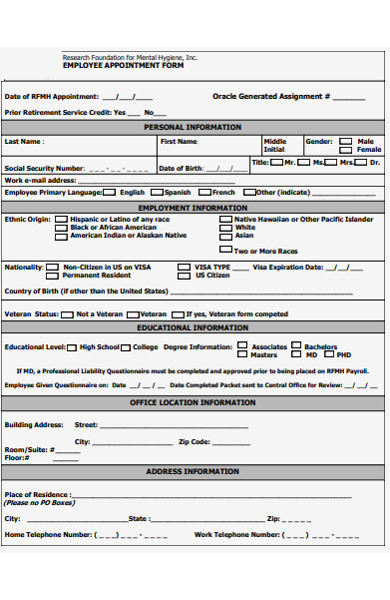 FREE 52+ Sample Appointment Forms in PDF | MS Word