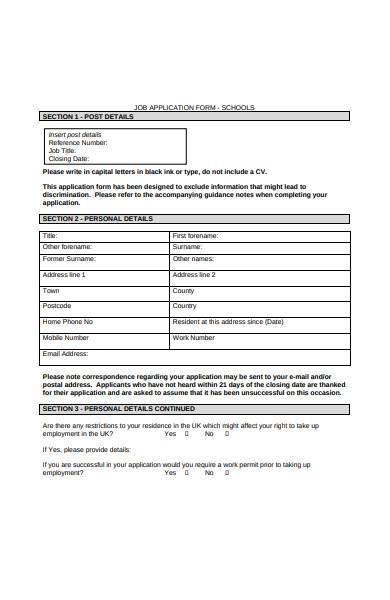 FREE 51+ Job Application Forms in PDF | MS Word (.doc)