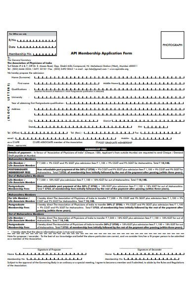 FREE 56+ Membership Form Samples, PDF, Word, Google Docs, Excel