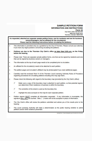 FREE 51+ Petition Forms in PDF | MS Word