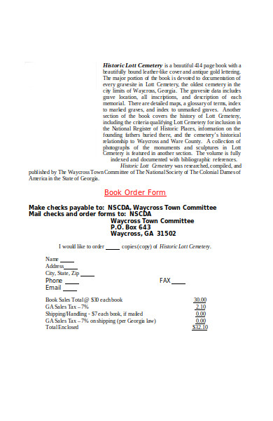 FREE 31+ Book Order Forms in PDF | MS Word | Excel