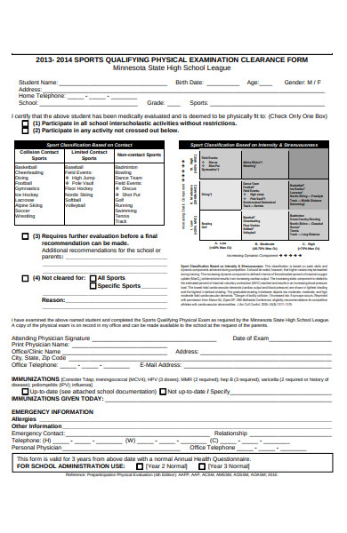 FREE 53+ Sports Forms in PDF | MS Word | Excel