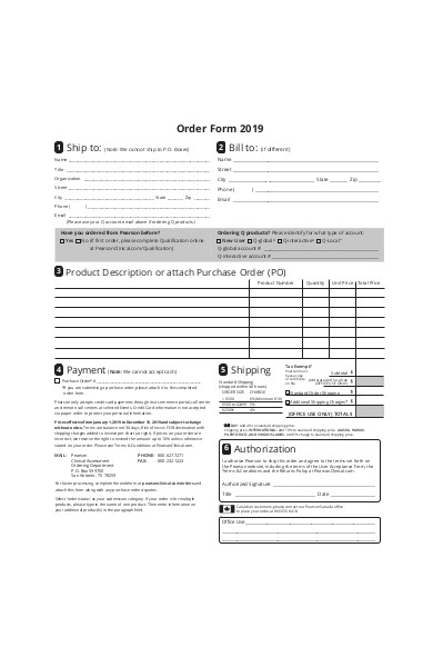 FREE 56+ Order Form Samples, PDF, MS Word, Google Docs, Excel