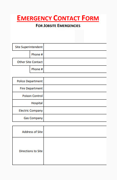 FREE 50+ Contact Forms in PDF | MS Word | Excel
