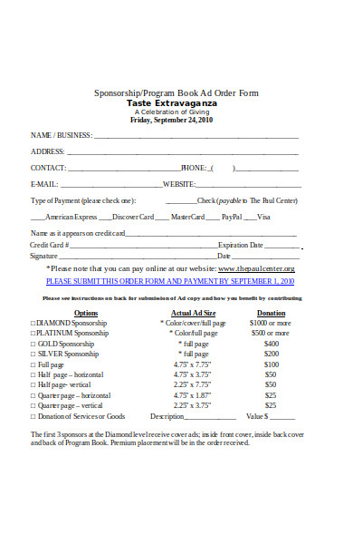 FREE 31+ Book Order Forms in PDF | MS Word | Excel