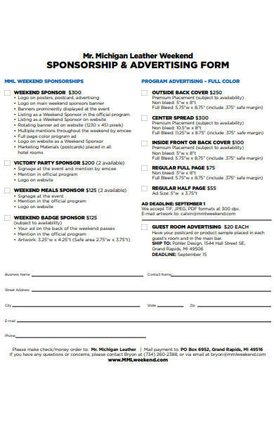FREE 35+ Advertising Forms in PDF | MS Word | XLS